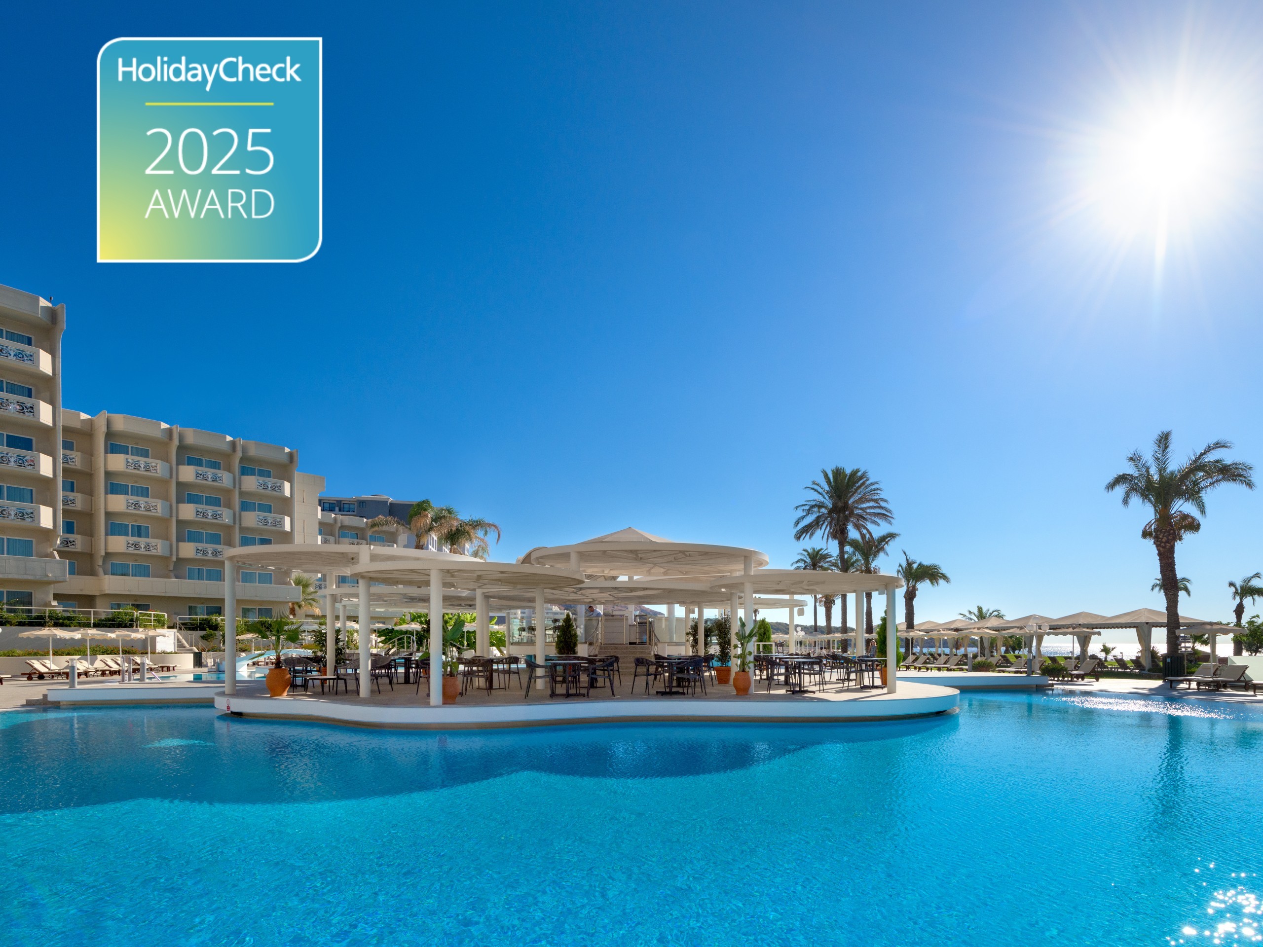 HolidayCheck Award 2025 for Rodos Palladium - Rodos Palladium Leisure ...